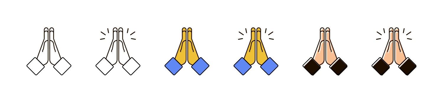 Praying Hands Emoji Vector Images (over 150)