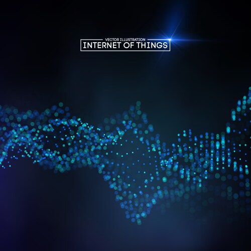 Internet things background iot technology Vector Image