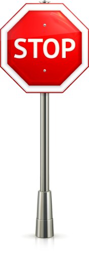 Stop road traffic sign isolated on white Vector Image