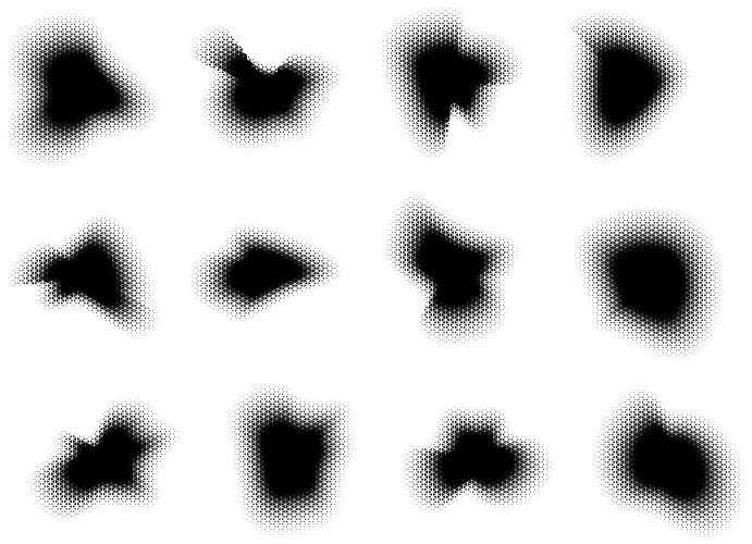 Halftone triangle pattern reprographic technique Vector Image