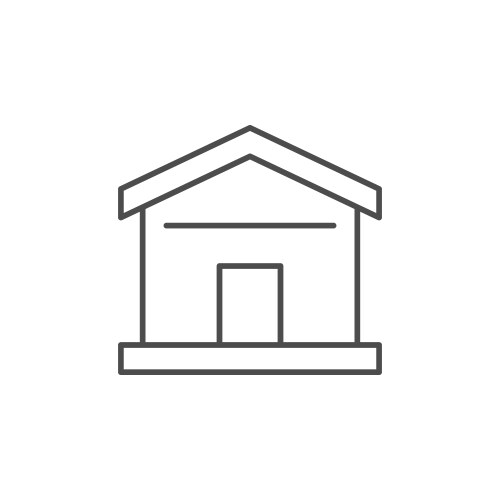 Continuous one line drawing modern house logo Vector Image