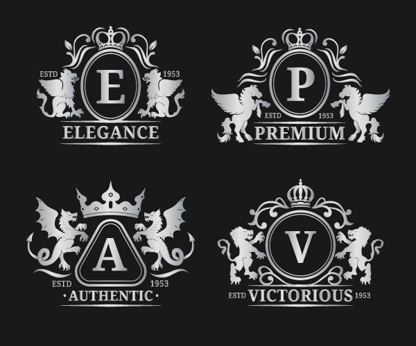 Luxury monogram frame ornamental monograms Vector Image