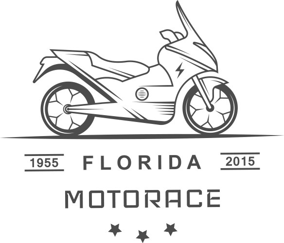 Outlined motorcycle Royalty Free Vector Image - VectorStock