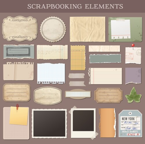 Scrapbook papers vintage scrapbooking paper Vector Image