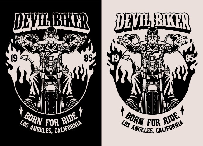 Devil rider Royalty Free Vector Image - VectorStock