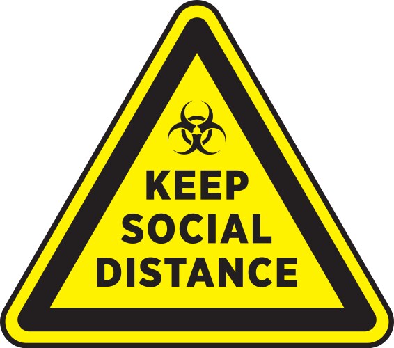 Social distancing signage or floor sticker Vector Image