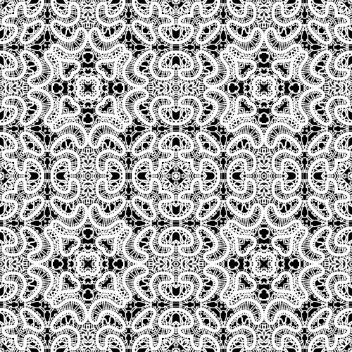 Intricate Black Lace Pattern Royalty Free Vector Image