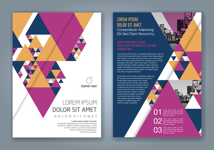 Cover report colorful geometric shapes background Vector Image