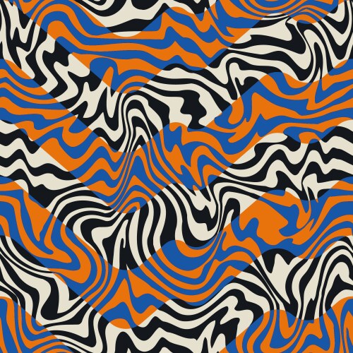 Psychedelic waves seamless pattern Royalty Free Vector Image