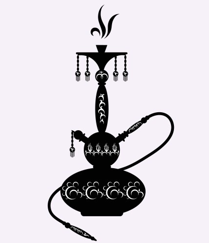 An arab man is smoking shisha Royalty Free Vector Image