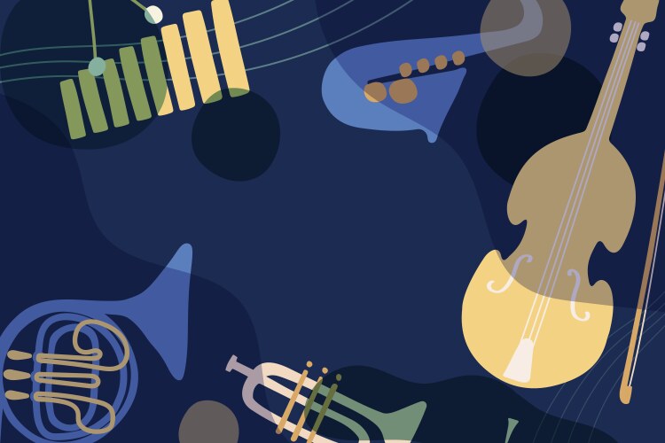 Aesthetic jazz background musical instrument Vector Image
