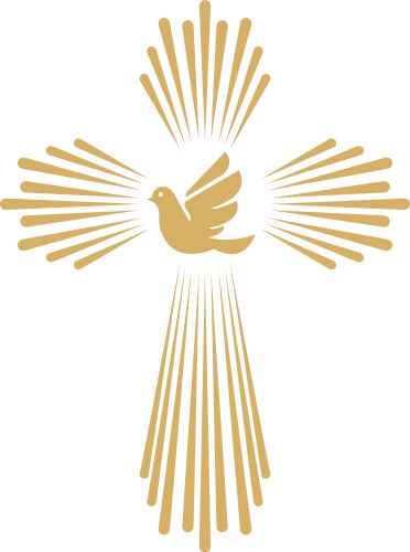 Christian Cross with Dove Royalty Free Vector Image