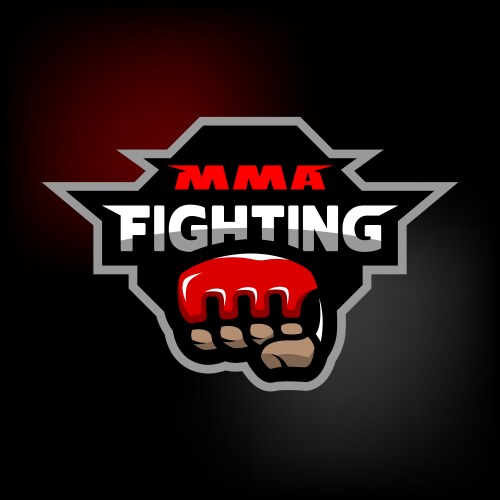 Mma tournament badgedesign Royalty Free Vector Image