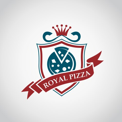 Two logo pizza on a white background Royalty Free Vector