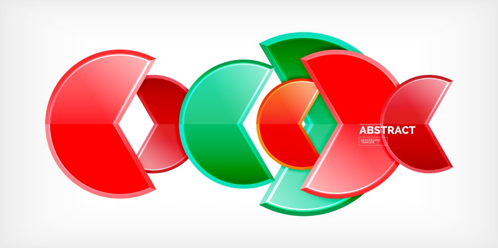 Glass reflective geometric round shapes background