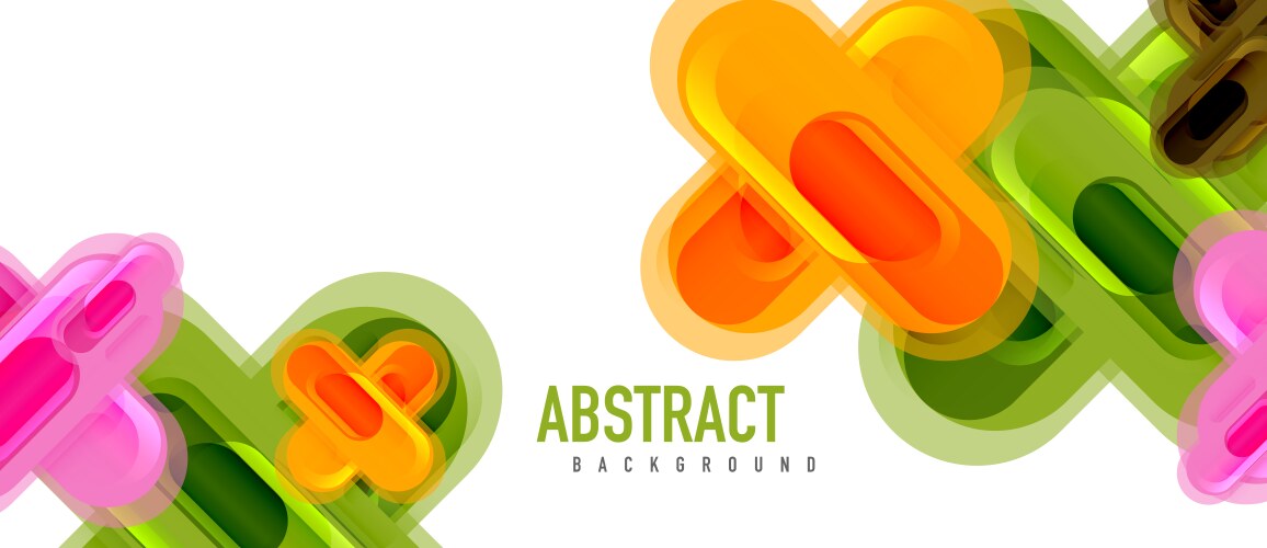 Modern glass cross shape abstract Royalty Free Vector Image