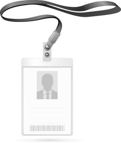 Realistic id card badge blank mockup Royalty Free Vector