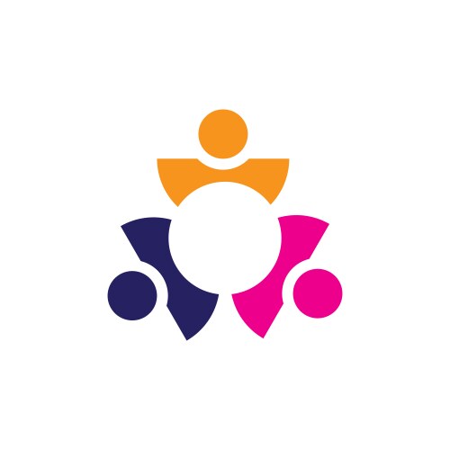 Colorful people and community logo Royalty Free Vector Image