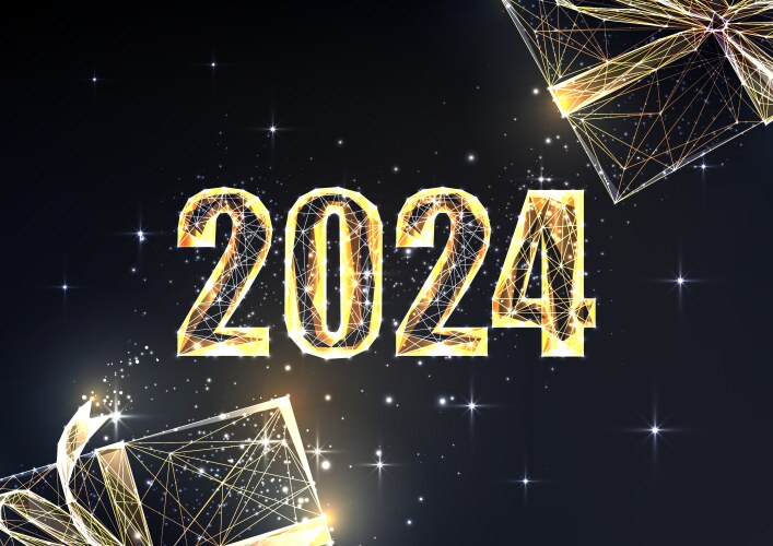 Abstract 2024 business vision new year digital Vector Image