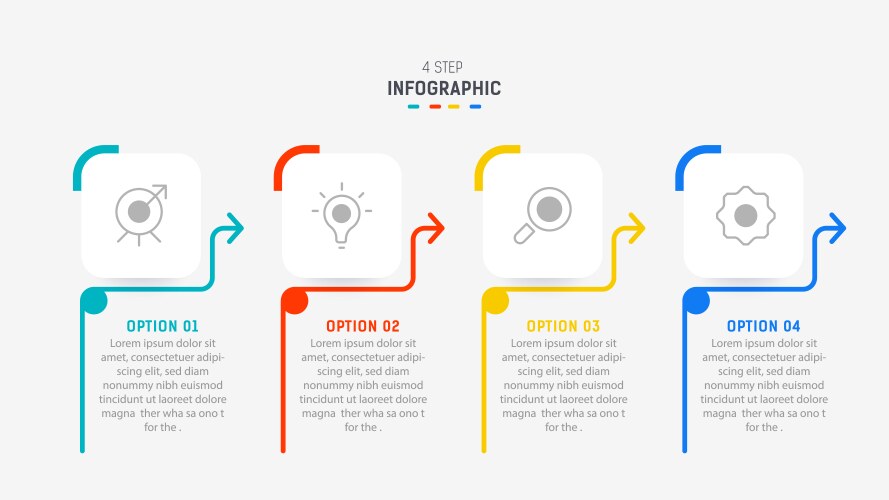 Three step infographic label design template Vector Image