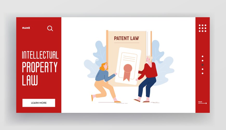 Intellectual property flat infographics Royalty Free Vector