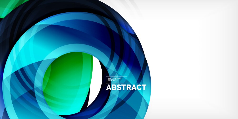 Bright colorful circles with light effects Vector Image