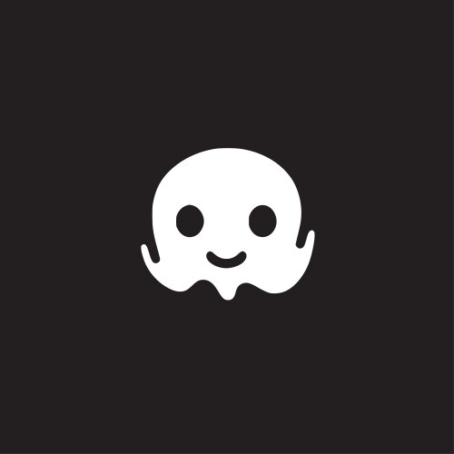 Ghost - minimalist and simple silhouette Vector Image