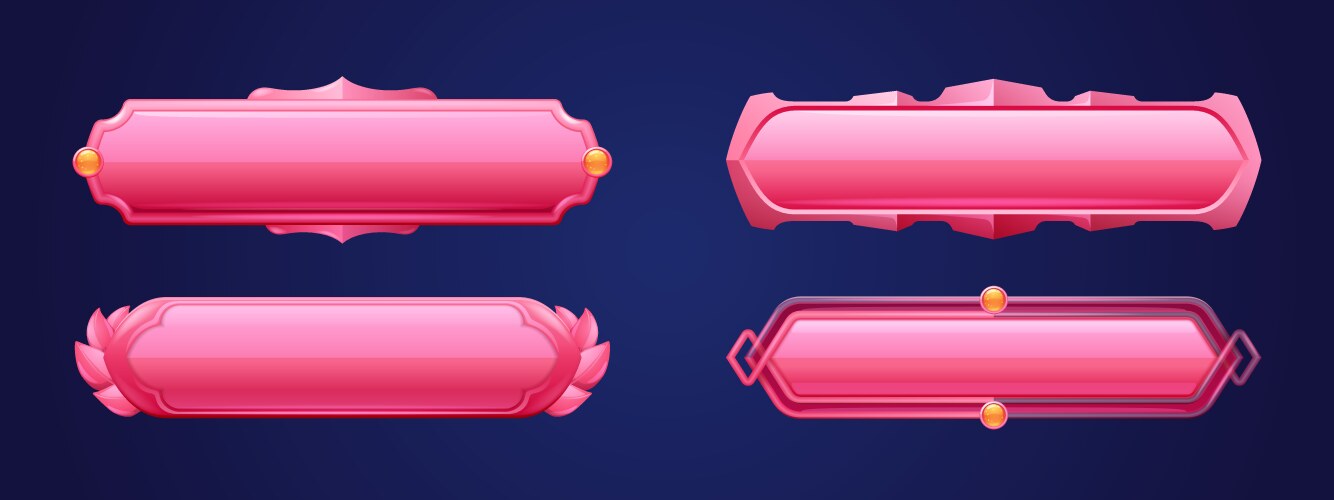 Medieval game buttons user interface menu elements