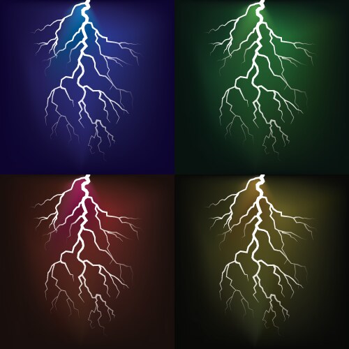 Electric flash lightning Royalty Free Vector Image