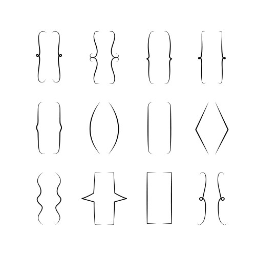 Hand drawn of square brackets Royalty Free Vector Image
