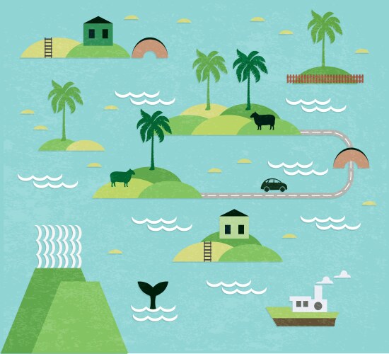 Cartoon map Royalty Free Vector Image - VectorStock