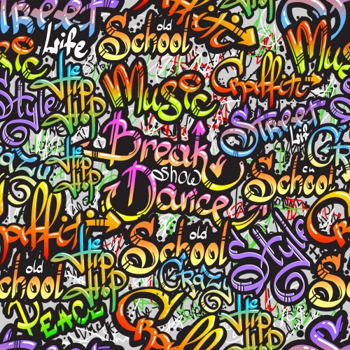 Graffiti wall art background Royalty Free Vector Image