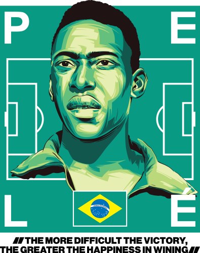 Pele 10 Royalty Free Vector Image - VectorStock