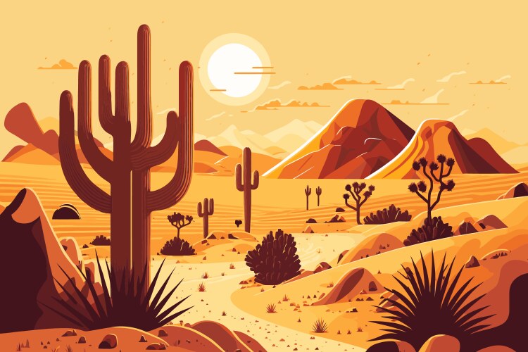 Cartoon Desert Background Vector Images (over 21,000)