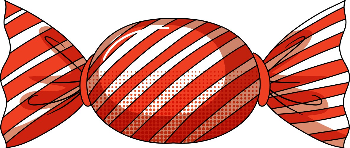 Candy cane square frame on white background Vector Image