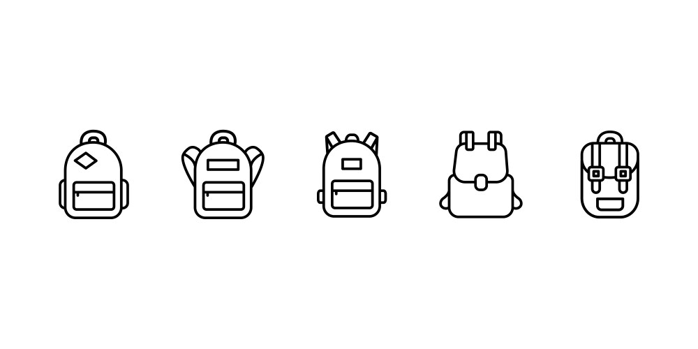 Backpack Black and White Vector Images (over 42,000)