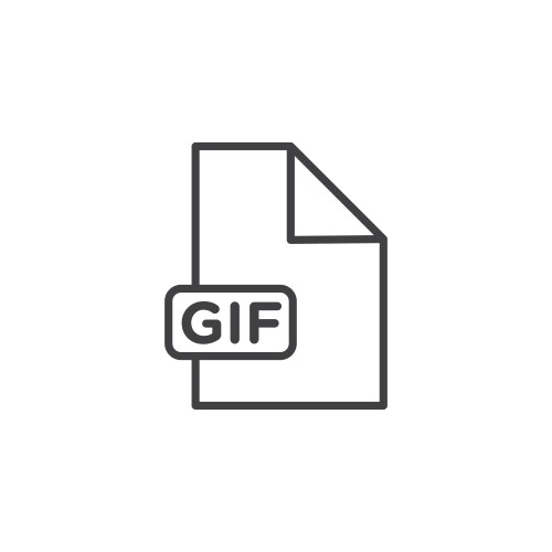Gif icon set animated format symbol Royalty Free Vector