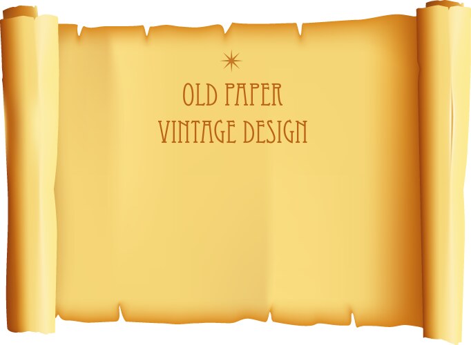 Old paper scroll blank papyrus template Royalty Free Vector