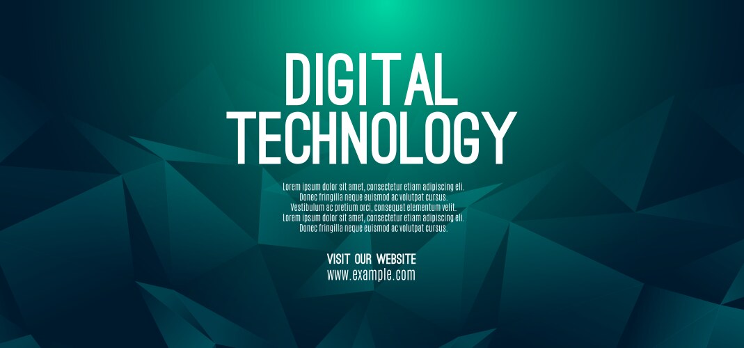 Digital technology futuristic blue green tech ai Vector Image