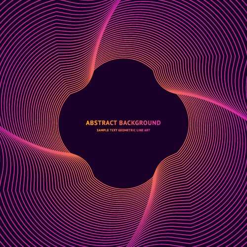Modern Abstract Background With Pink Wavy Lines Vector Image