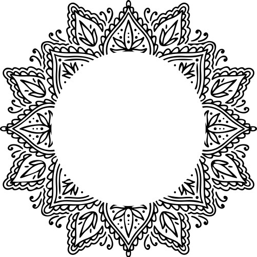 Decorative indian round lace ornate mandala Vector Image
