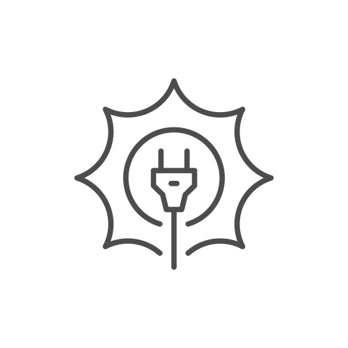 Solar panel controller line outline icon Vector Image