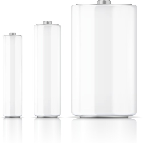 Aa size battery label design Royalty Free Vector Image