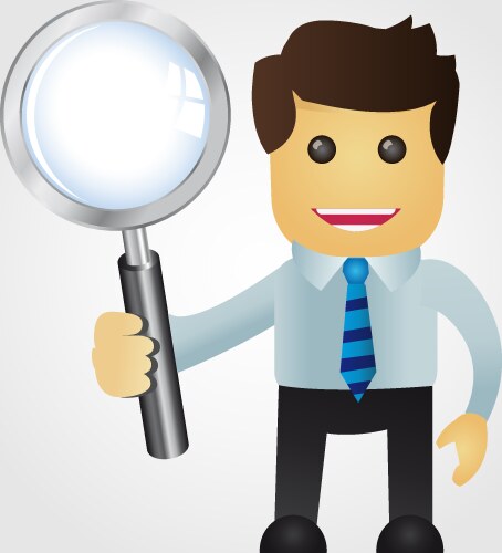 Man with a Magnifying Glass Cartoon Vector Images (over 4,700)