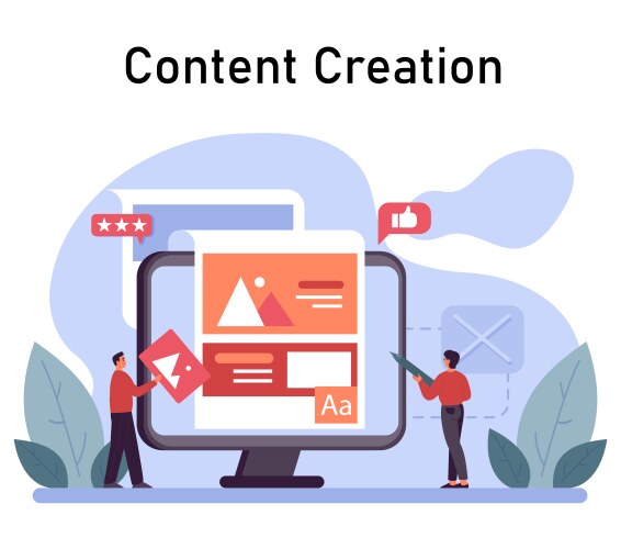 Content creation set social media marketing Vector Image