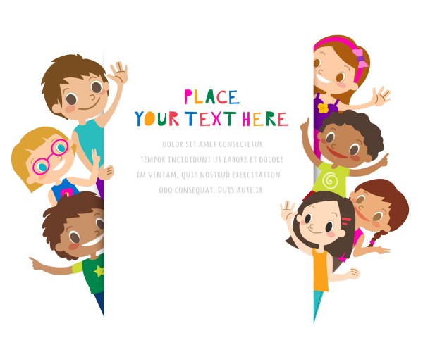 Preschool elementary school kids diploma Vector Image