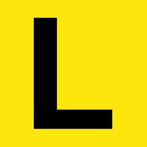 Learner Driver Sign - L Plate – Royalty-Free Vector | VectorStock
