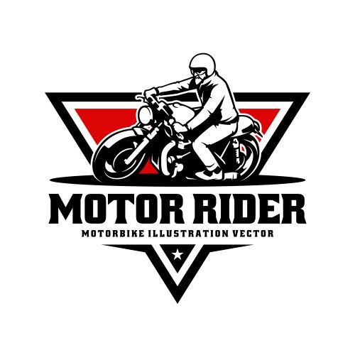 Motorcycle repair logo design Royalty Free Vector Image