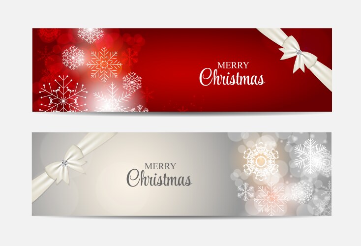 Merry christmas invitation party poster banner Vector Image