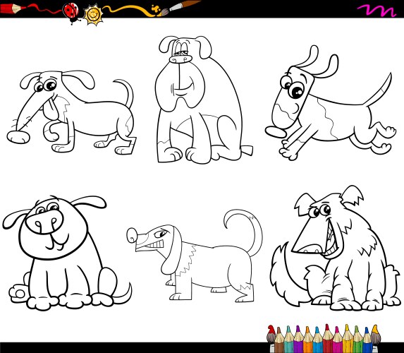 Singing animals set for coloring book Royalty Free Vector